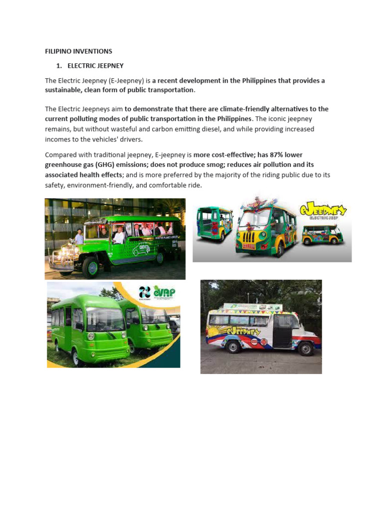 Lecture No. 2b. FIlipino Inventions - Final | PDF | Home & Garden ...