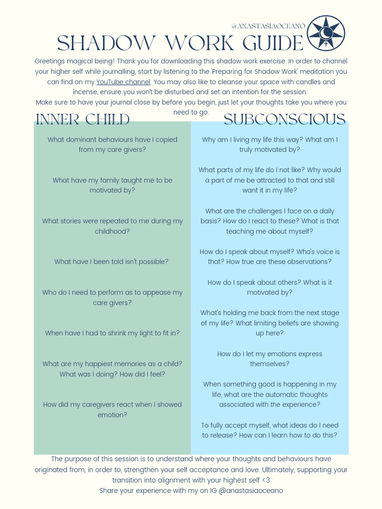 Shadow Work Guide | PDF | Thought | Psychology