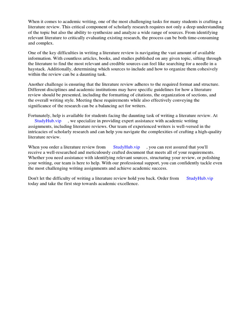 Format for Literature Review | PDF | Literature Review | Science