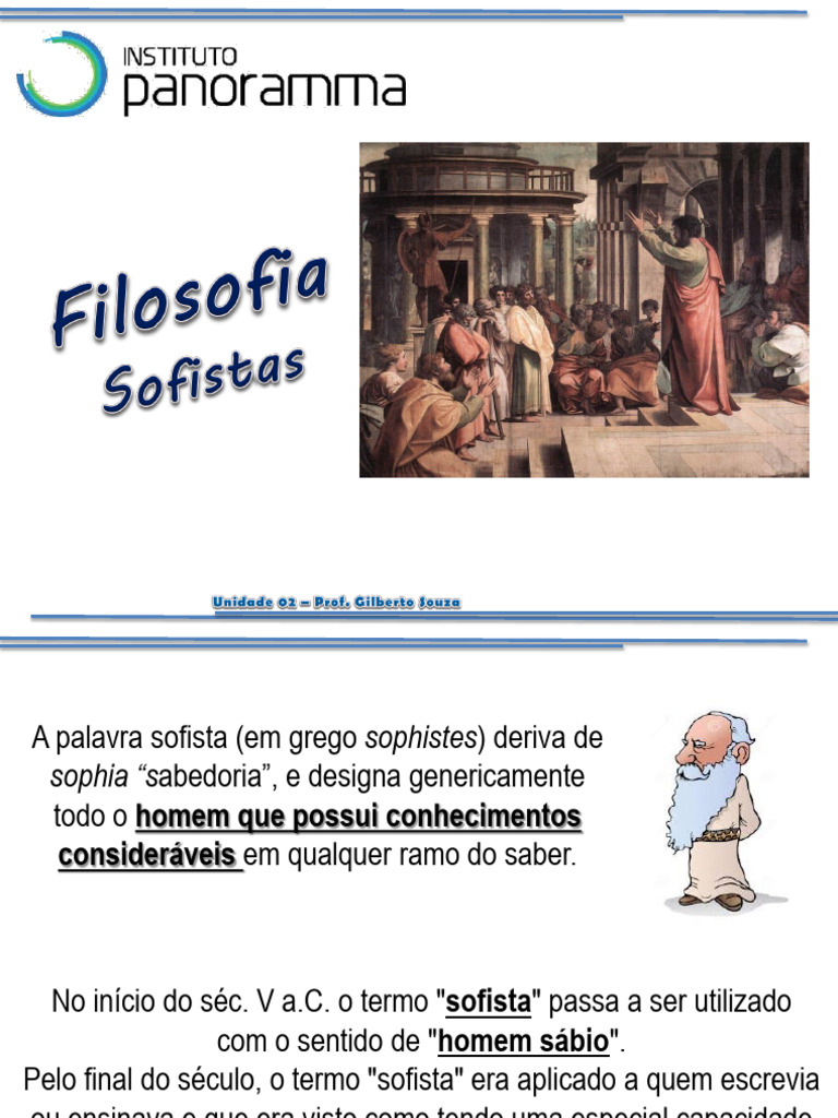 Unidade 03 - Sofistas | PDF