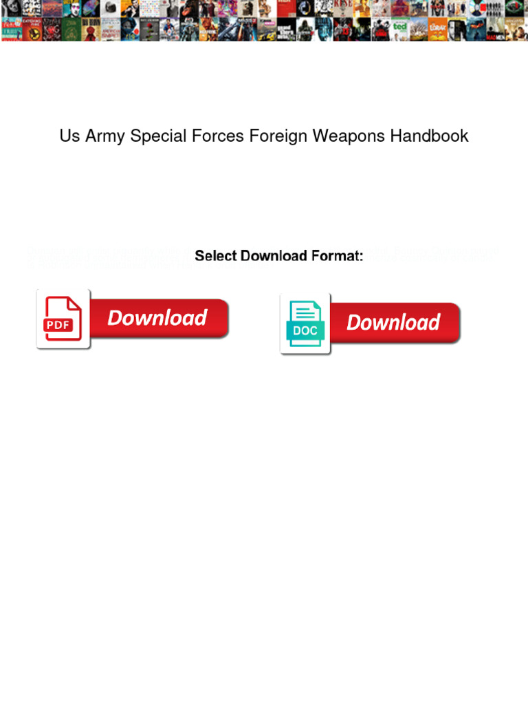 Us Army Special Forces Foreign Weapons Handbook | PDF | Special Forces ...