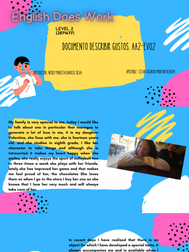 Documento Describir Gustos. AA2-EV02 | PDF