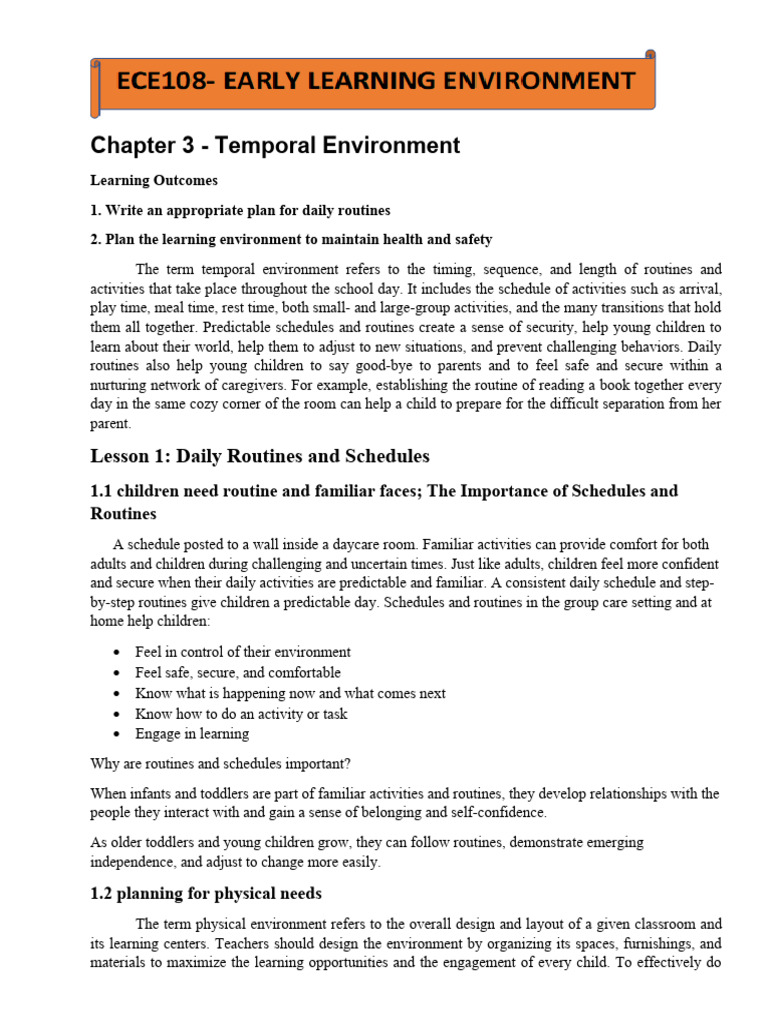 Understanding Temporal Environments In Ece Pdf Natural Disasters