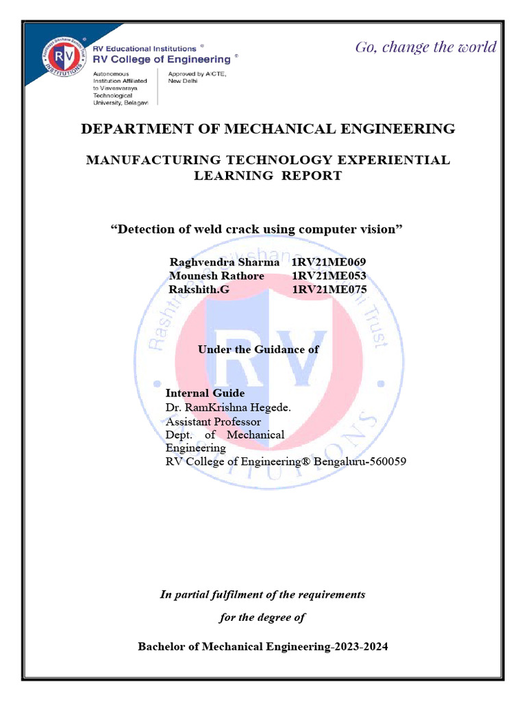 MT Report | PDF | Computer Vision | Machine Learning