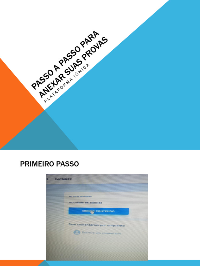 Passo A Passo para Anexar Provas Na Plataforma Iônica | PDF