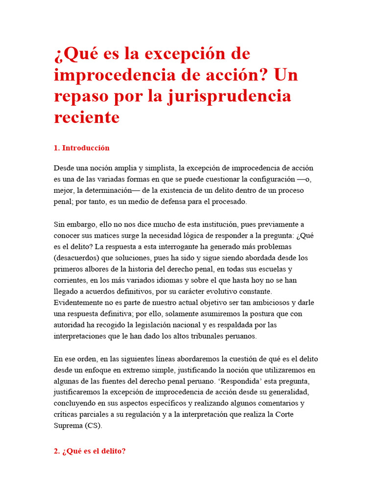 Improcedencia de Acción | PDF | Derecho penal | Razonamiento deductivo