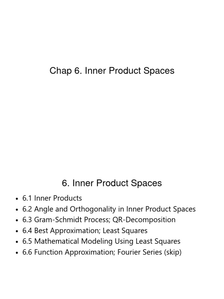 Chap6 - Inner Product Spaces | PDF