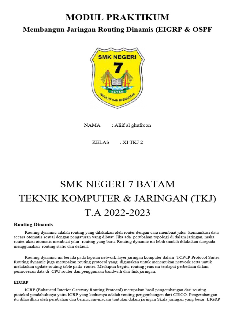 Modul Aij Ospf & Eigrp | PDF
