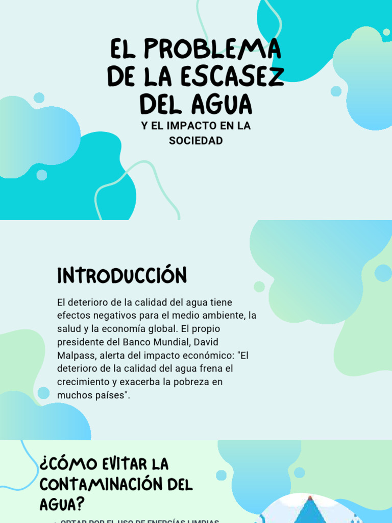 El Problema de La Escasez Del Agua | PDF