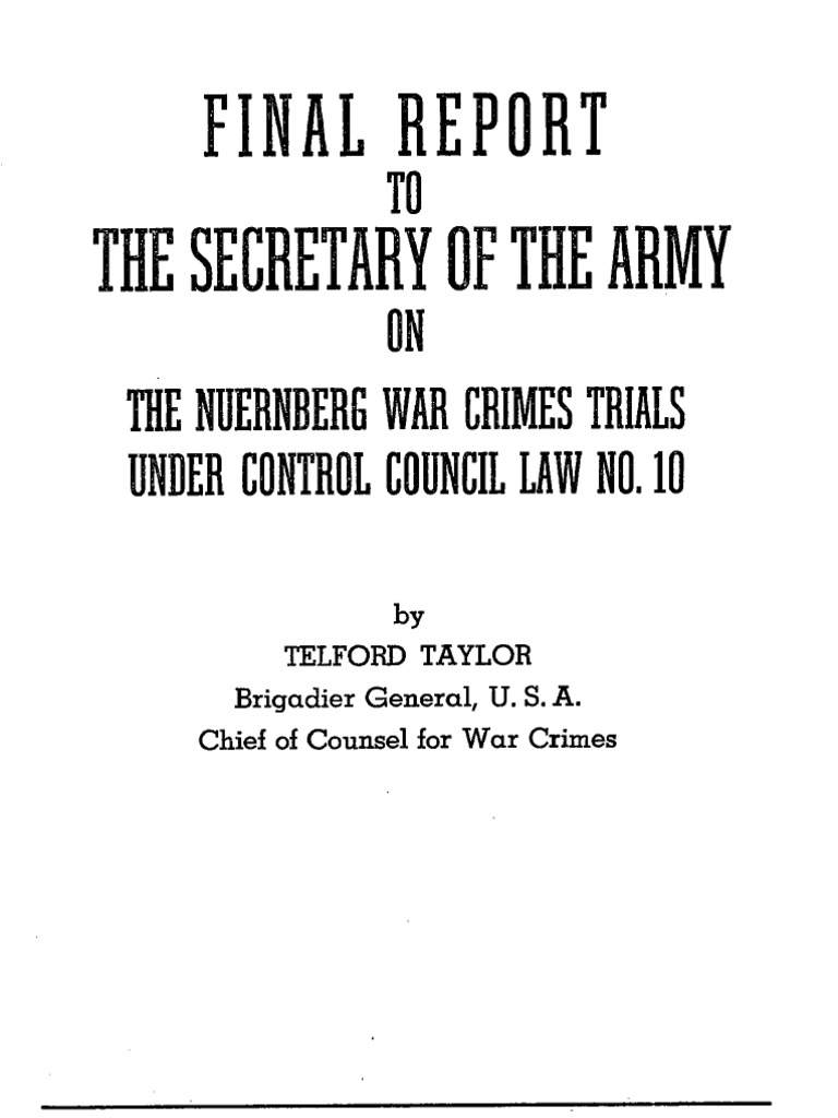 Nuremberg War Crimes Trials Overview | PDF | Nuremberg Trials | Crime ...
