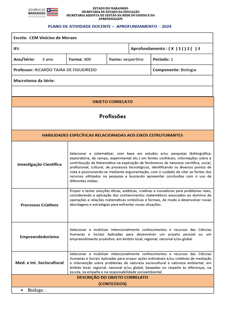 Aprofundamento 3 ANO 2024 | PDF | Science | Engenharia
