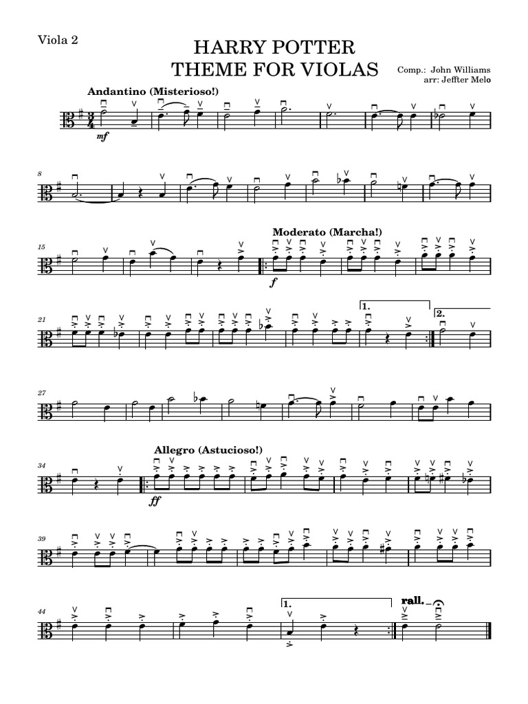 Harry Potter Theme - Recital Violas-Viola - 2 | PDF