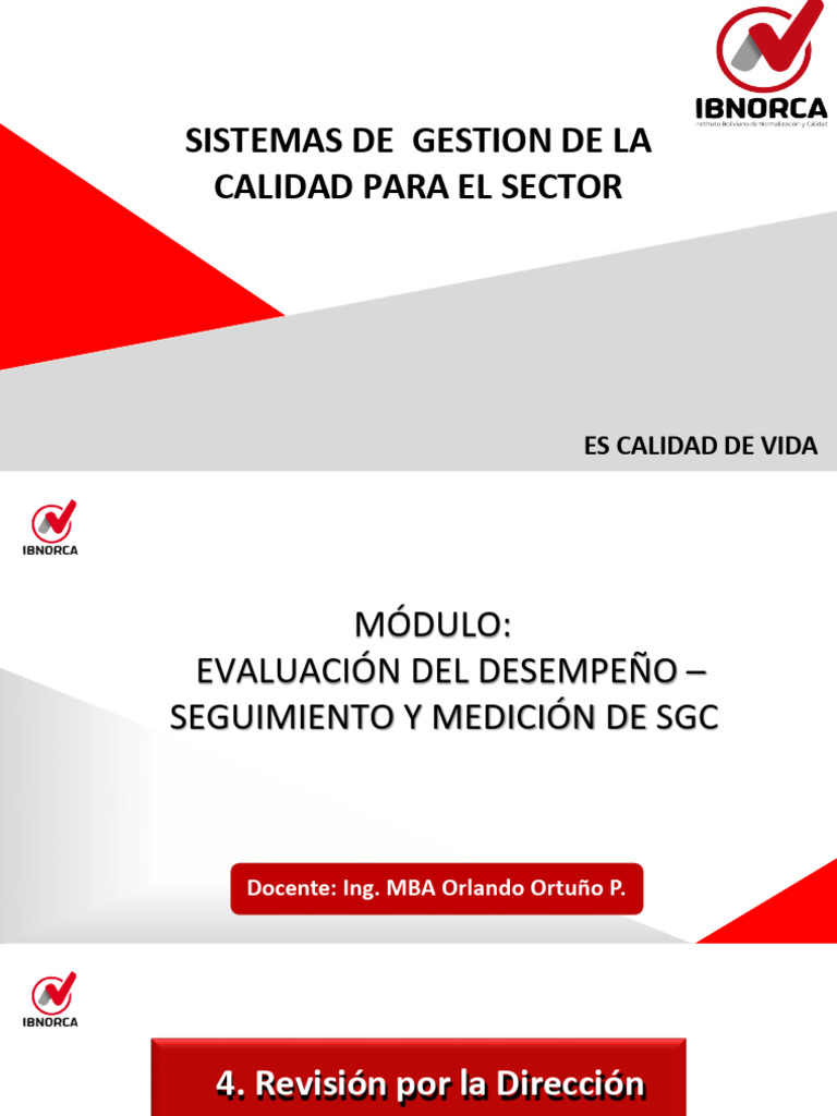 MOD Evaluacion Del Desempeño SGC 4 | PDF | Calidad (comercial) | Sistema de manejo de calidad