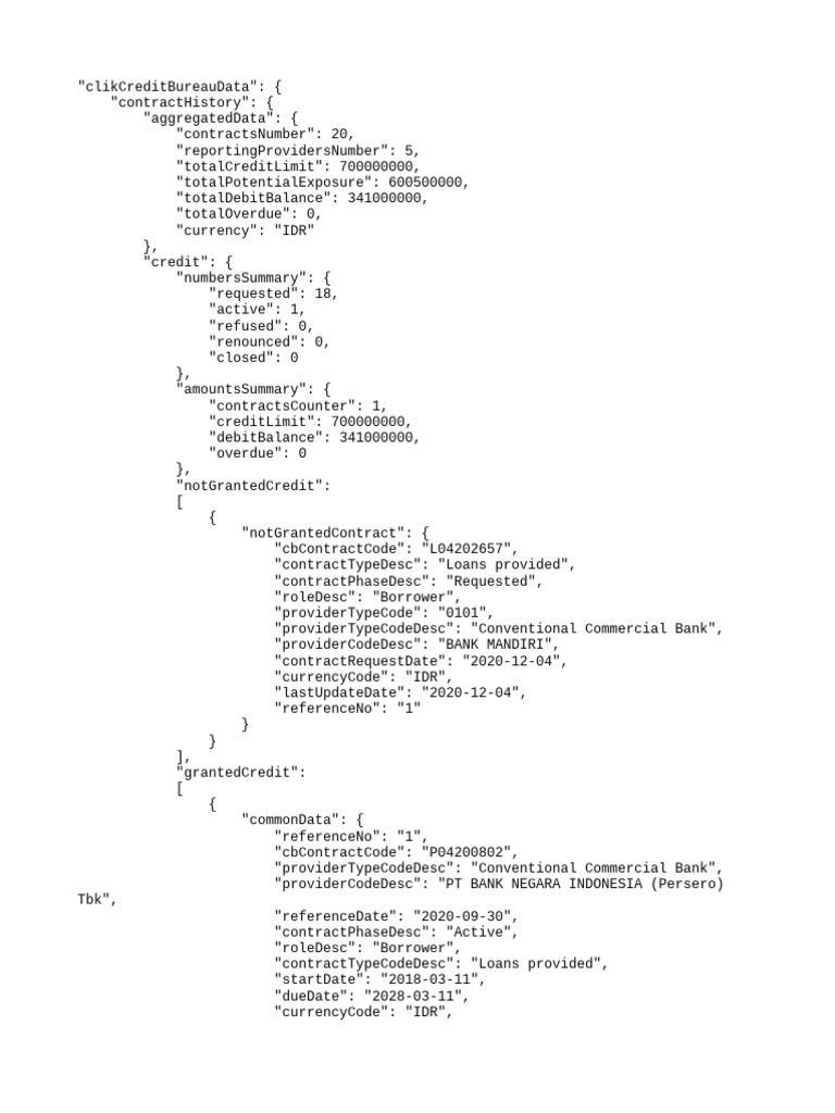 Clik Credit Bureau Data | PDF