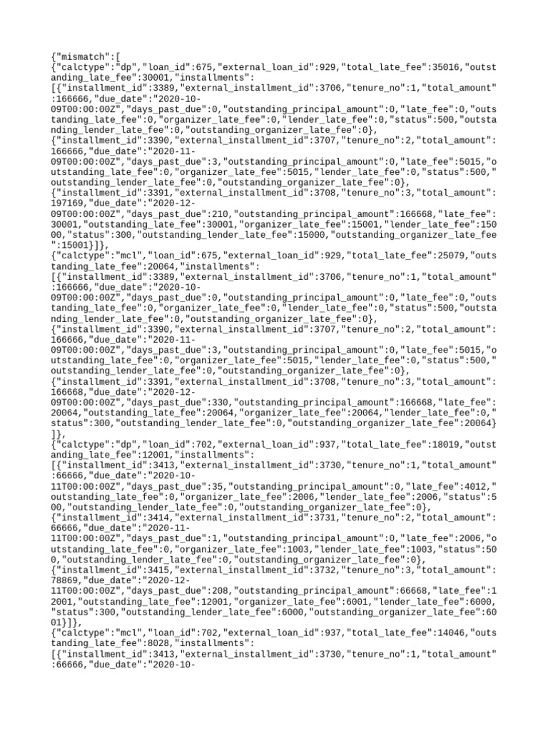 Json Mismatch | PDF | Computers