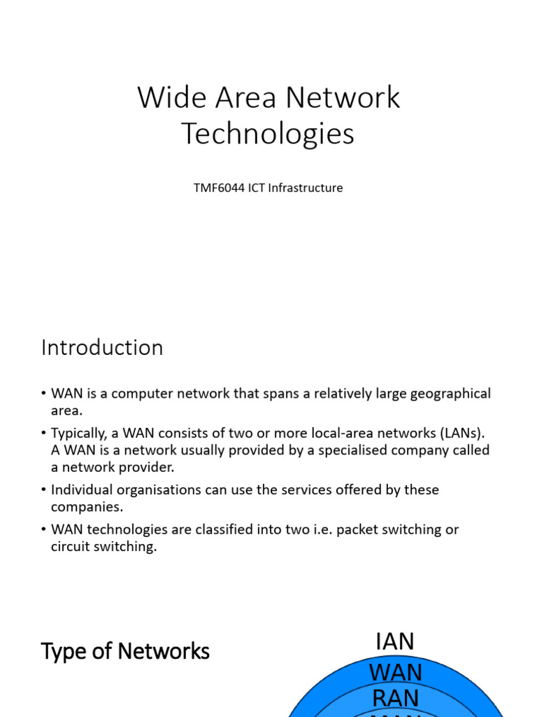LU 7 - Wide Area Network - MCS | PDF | Computer Network | Digital ...