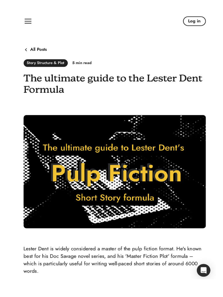 The Ultimate Guide To The Lester Dent Formula | PDF | Language Arts ...