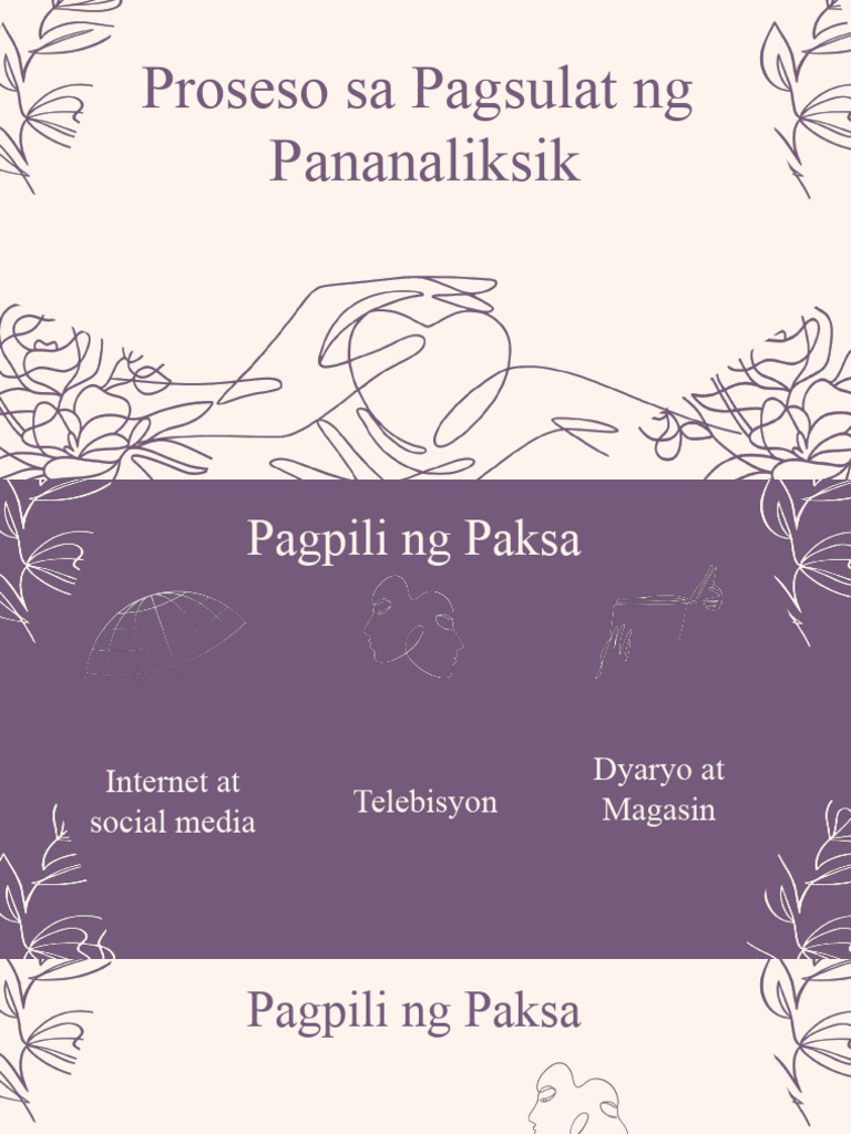 Proseso Sa Pagsulat NG Pananaliksik | PDF