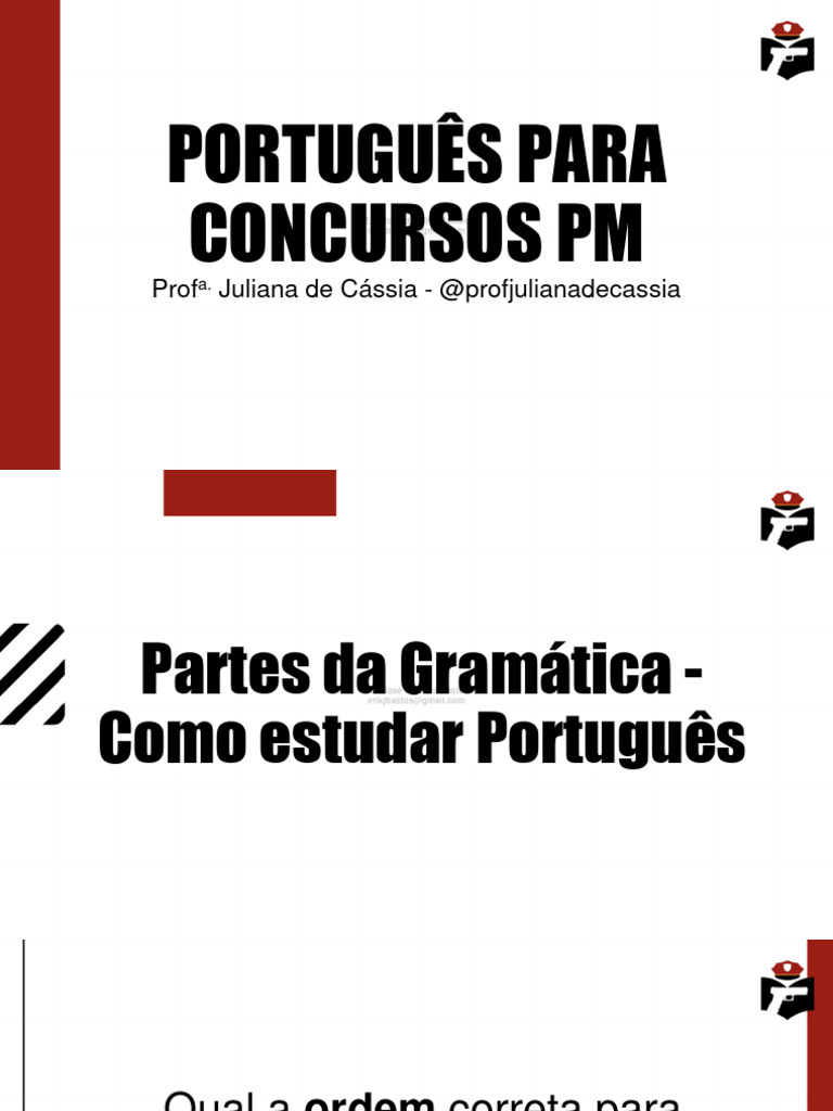 Partes Da Gramática - Como Estudar Português | PDF
