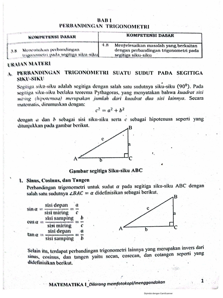 Perbandingan Trigono | PDF