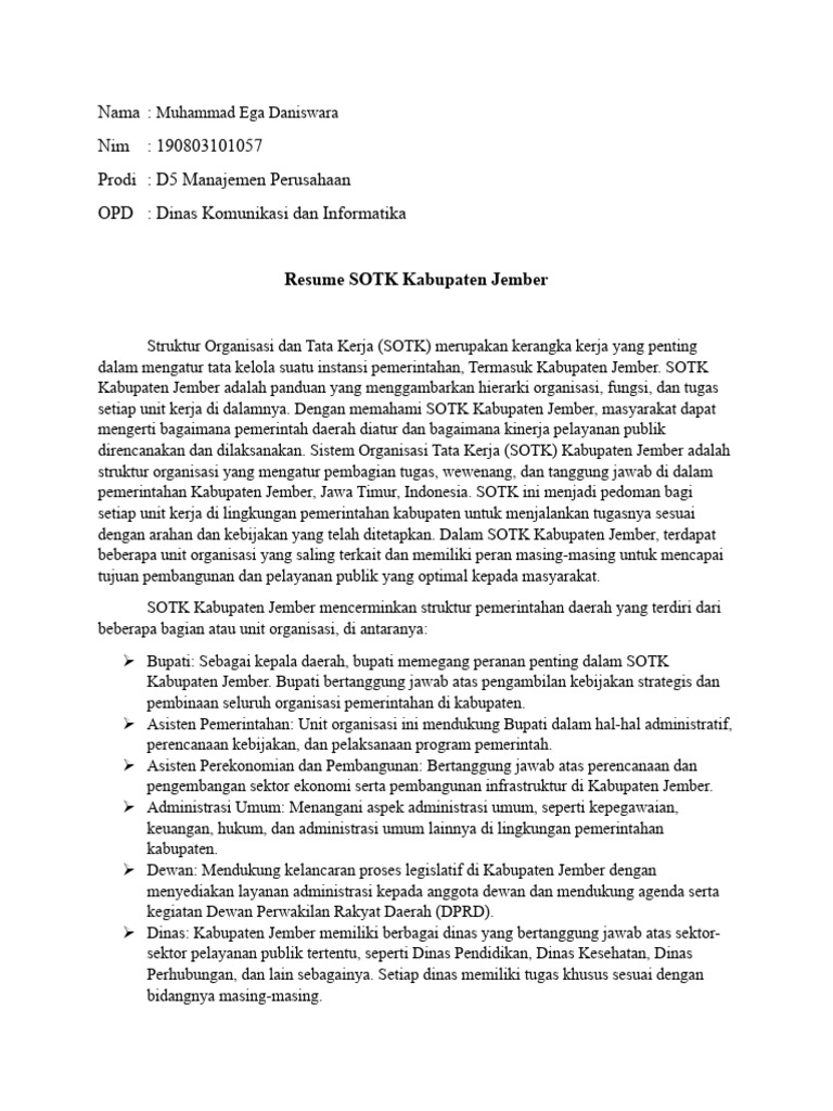 Resume SOTK | PDF | Karier & Perkembangan