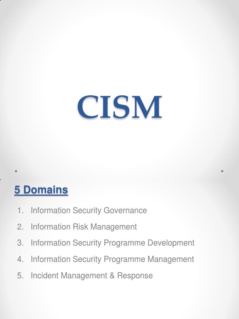 CISM Information Security Governance Guide | PDF | Information Security ...
