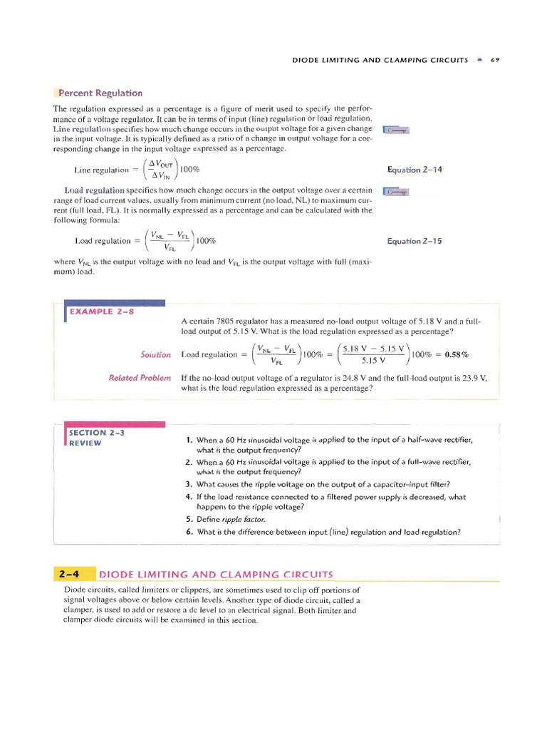 Diode Limiting and Clamping Notes | PDF