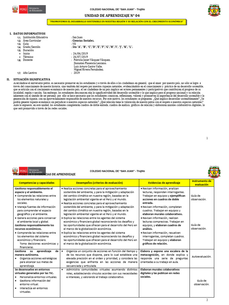 IV Unidad Ccss-5to | PDF | Sustentabilidad | Desarrollo sostenible