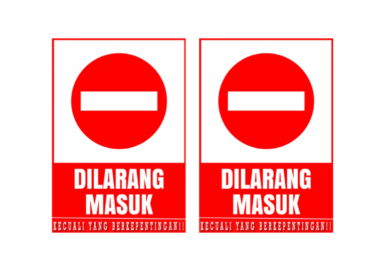 Dilarang Masuk | PDF