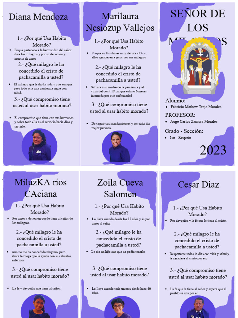 Señor de Los Milagros Triptico | PDF | Creencia religiosa y doctrina | Creencia y doctrina cristiana