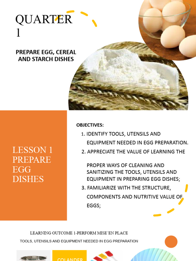 QUARTER 1 Prepare Egg Cereal and Starch Dishes | PDF