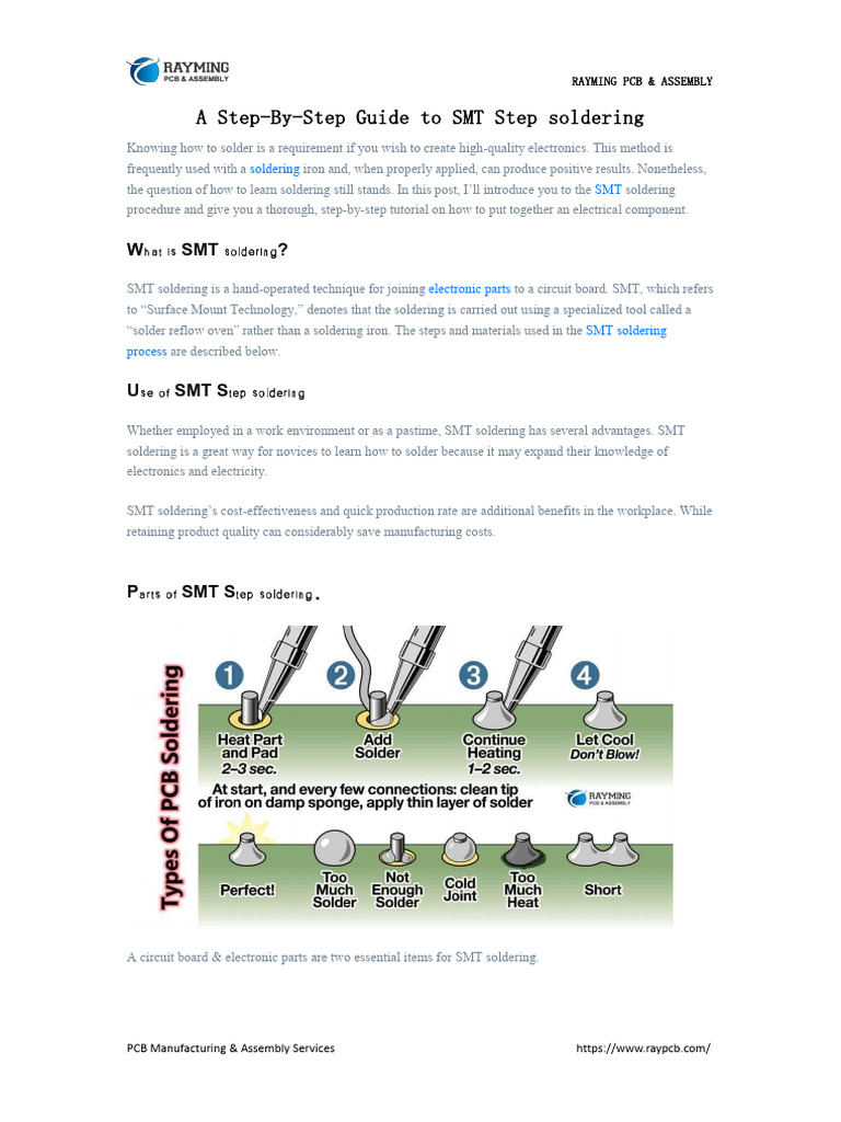 A Step-By-Step Guide to SMT Step Soldering | PDF | Printed Circuit Board | Soldering