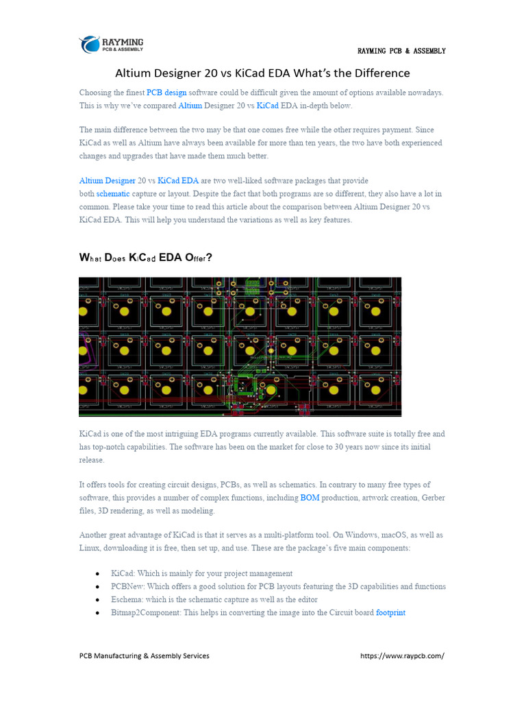 Altium Designer 20 Vs KiCad EDA What's The Difference | PDF | Design ...