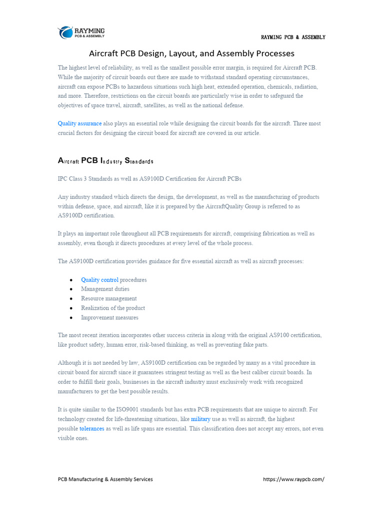 Aircraft PCB Design and Standards | PDF | Printed Circuit Board | Soldering