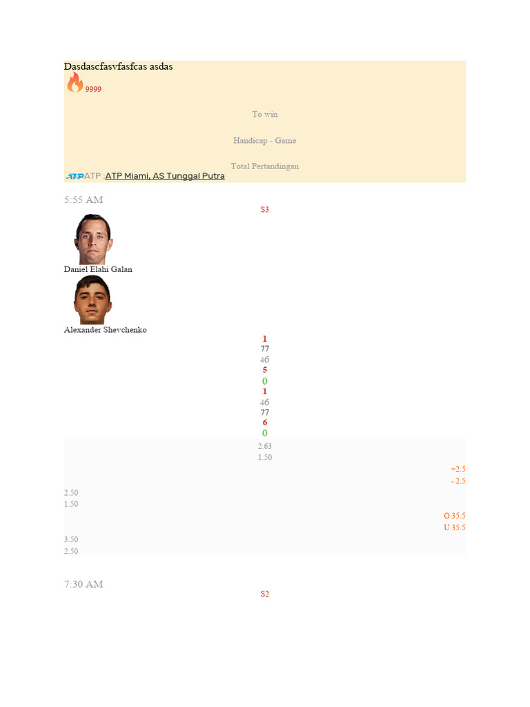 Asdasdas | PDF | Tennis Players | Tennis Tournaments