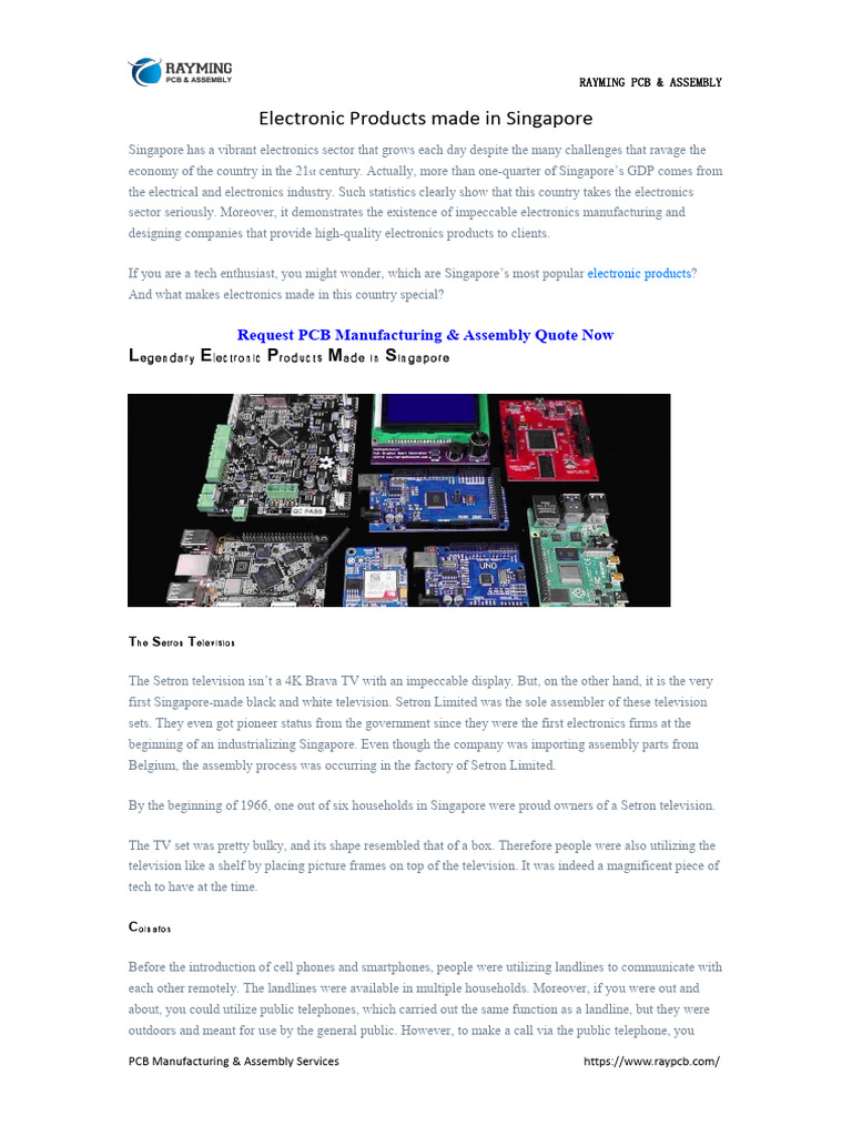 Singapore's Iconic Electronics History | PDF