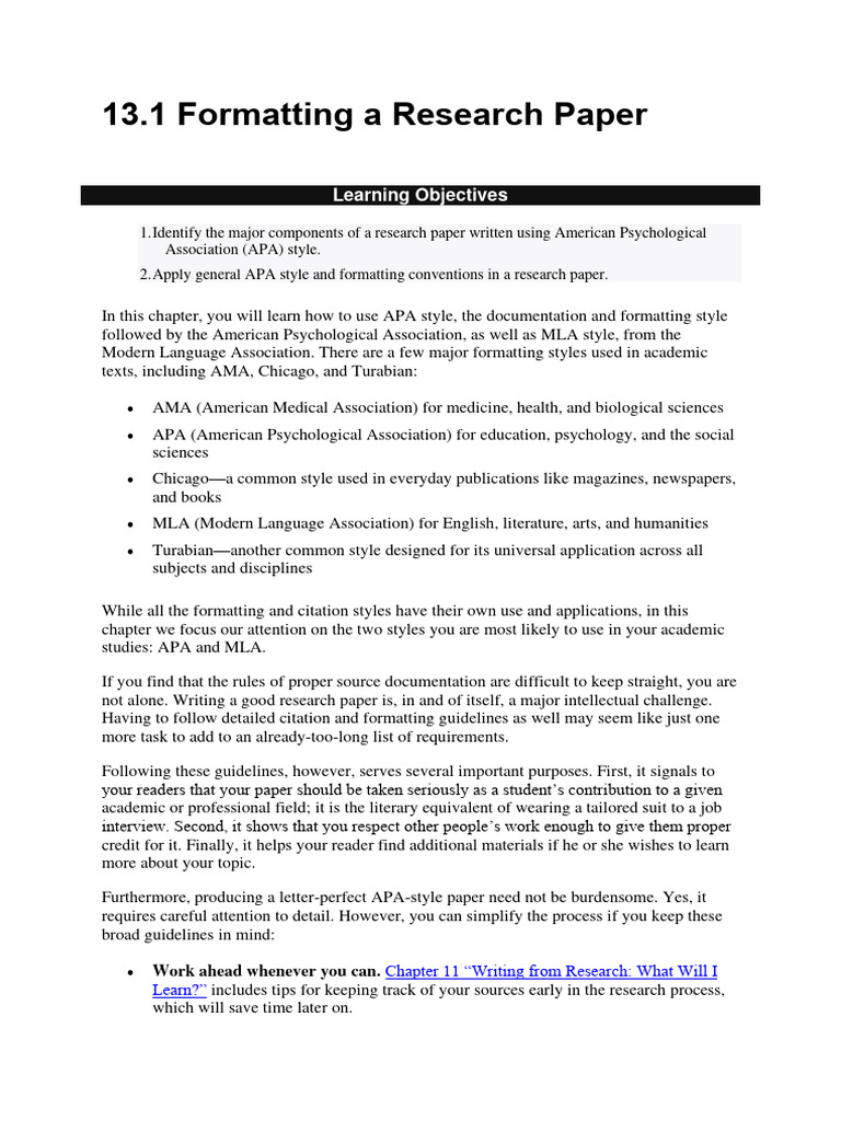 APA Research Paper Formatting Guide | PDF | Apa Style | Citation