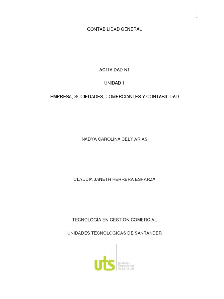 Act1 Unidad 1 Contabilidad General | PDF