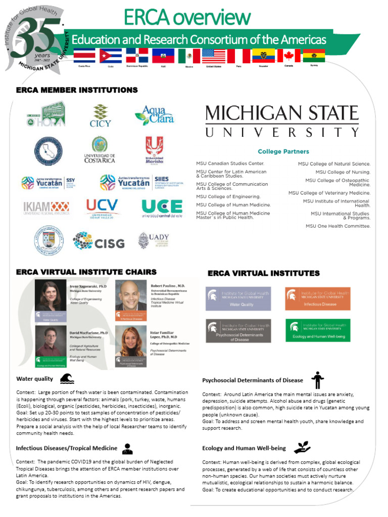 ERCA One Pager Projects Update - 072022 | PDF | Global Health | Infection