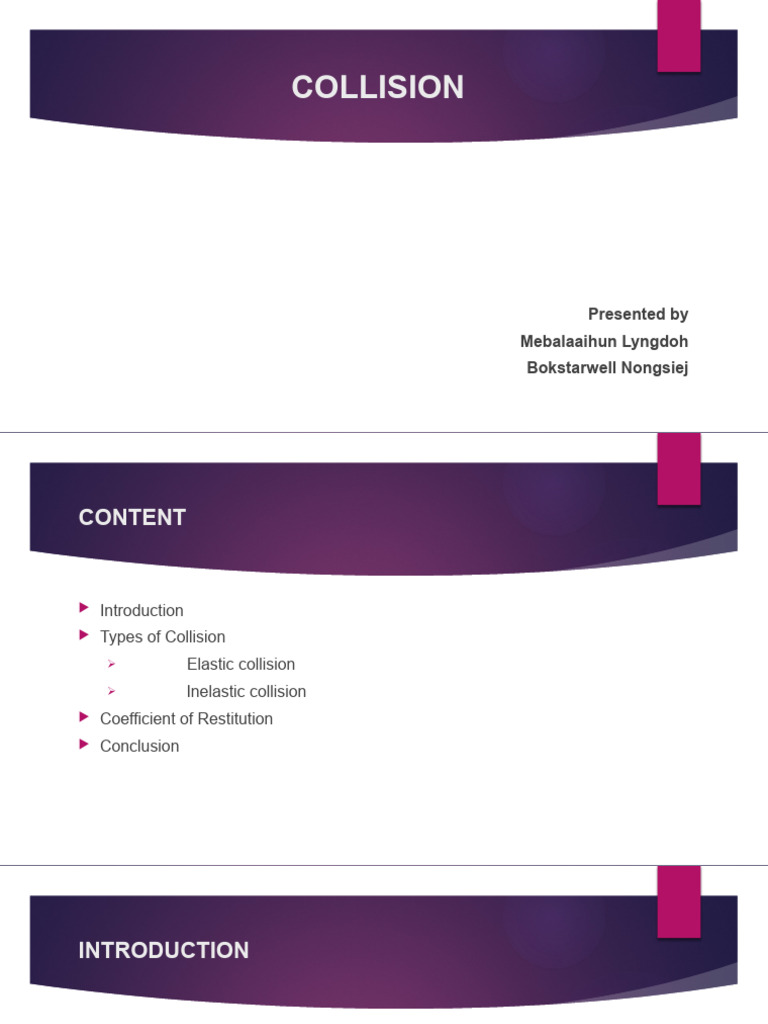 collision_presentation | PDF | Collision | Momentum