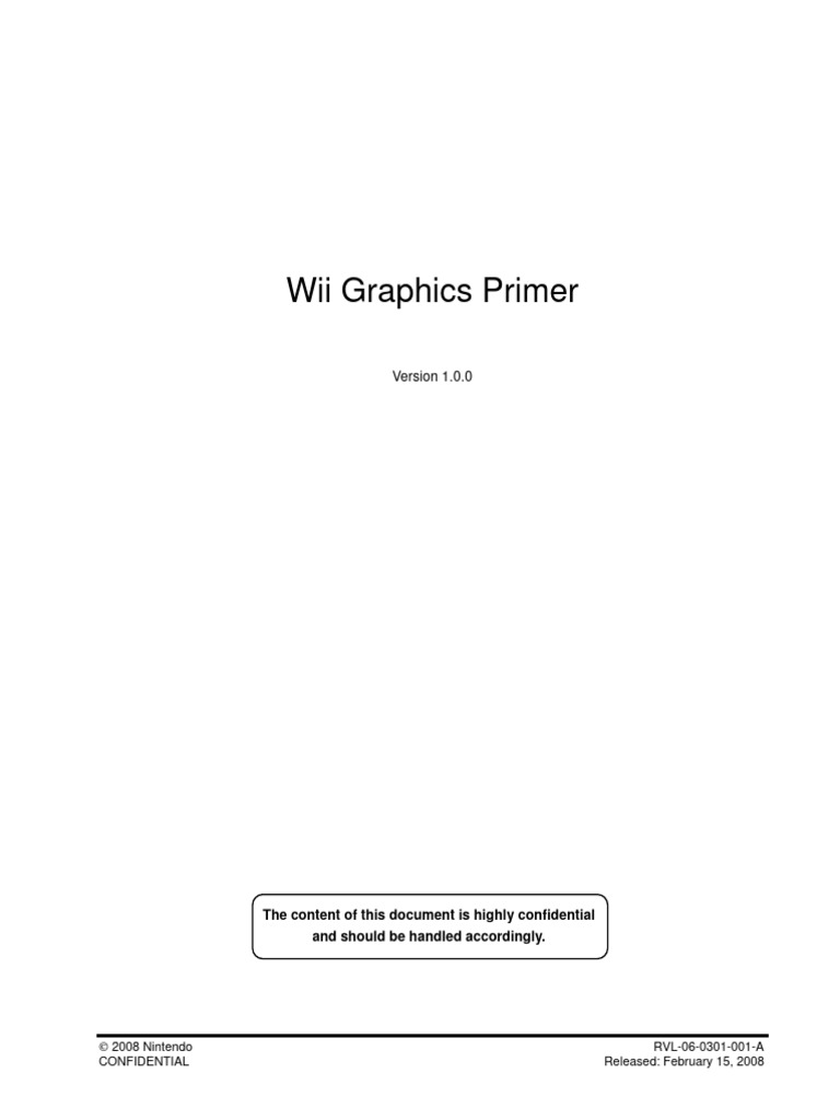 Wii Graphics Primer, 1st Edition | PDF