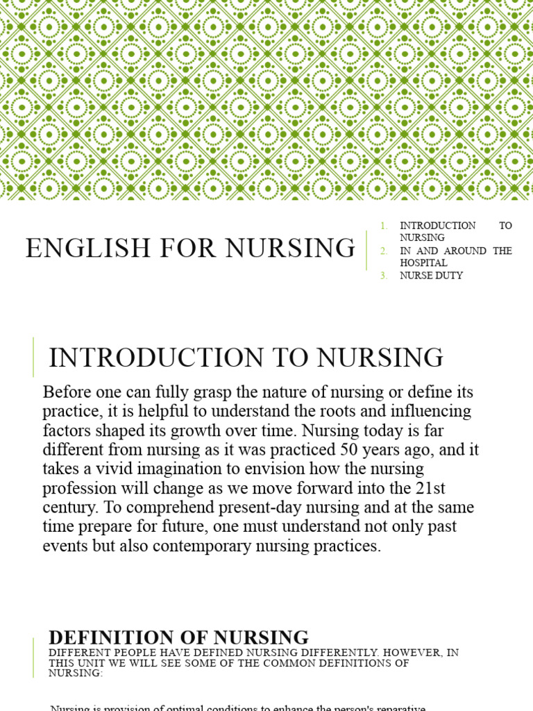 English For Nursing | Download Free PDF | Nursing | Cancer