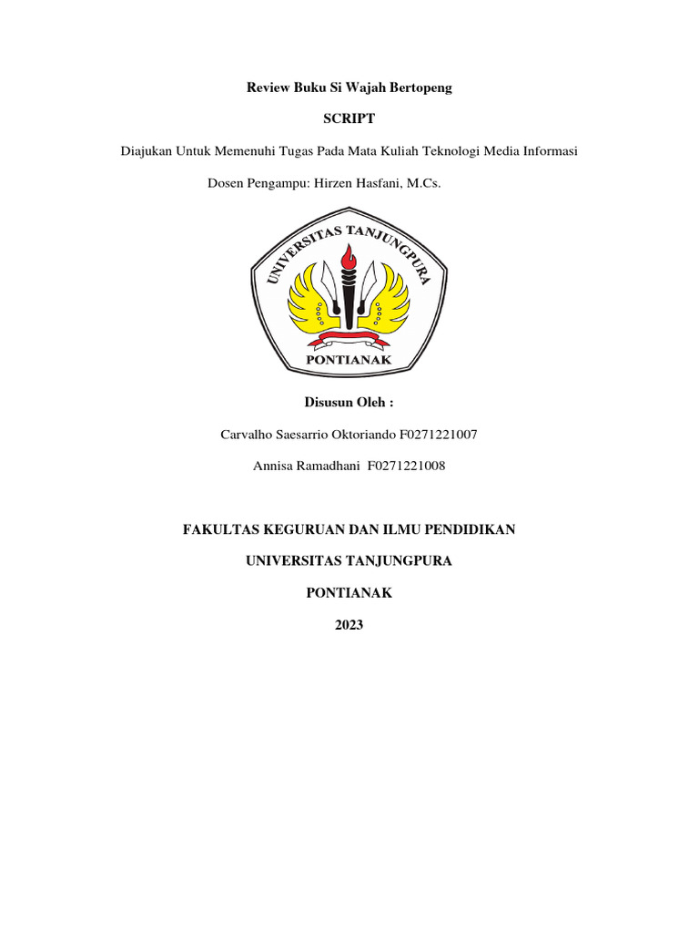 Script Review Buku Si Wajah Bertopeng | PDF