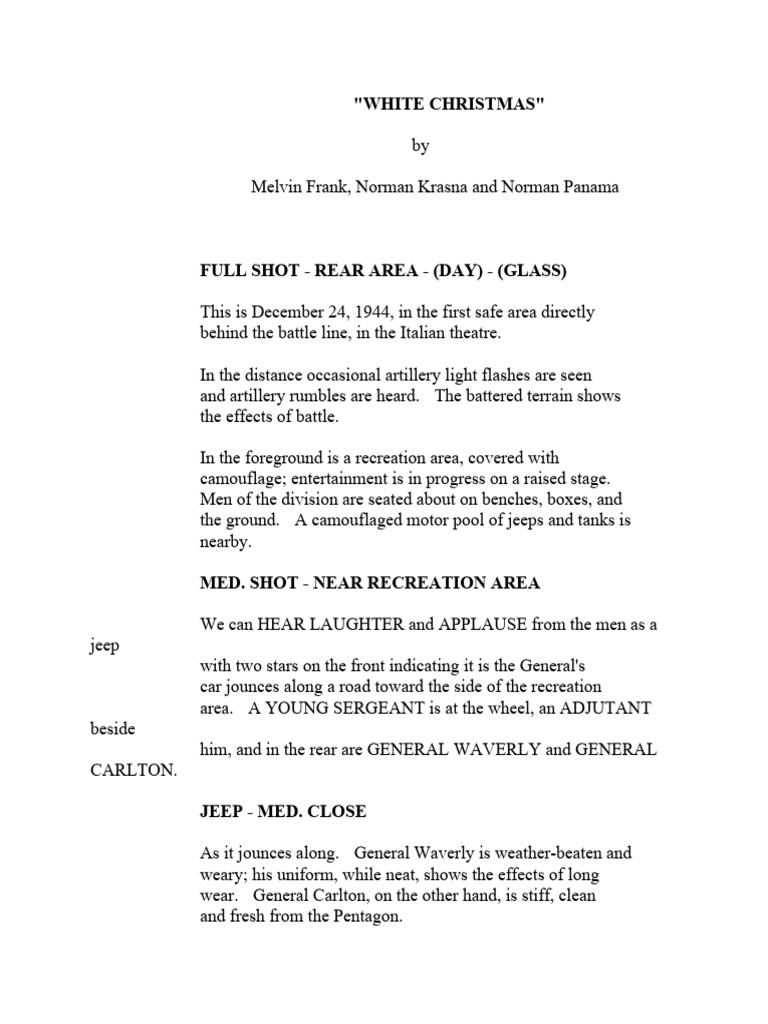 White Christmas Script | PDF