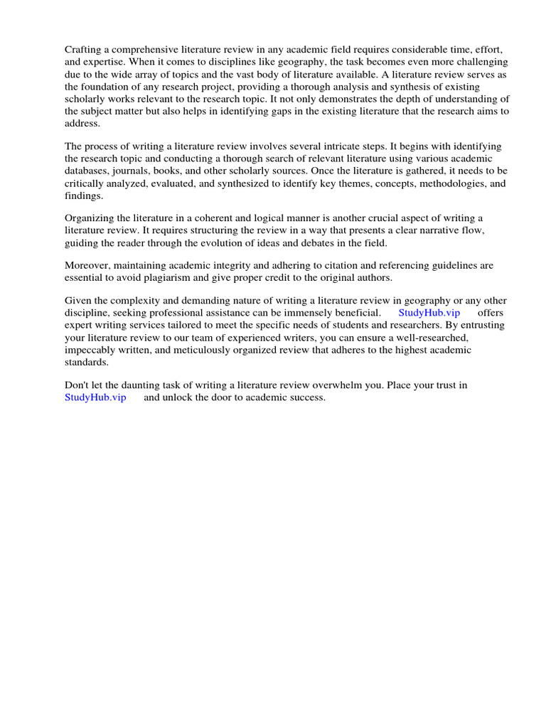 Example Literature Review Geography | PDF | Geography | Geographic ... Example Literature Review Geography | PDF | Geography | Geographic ...