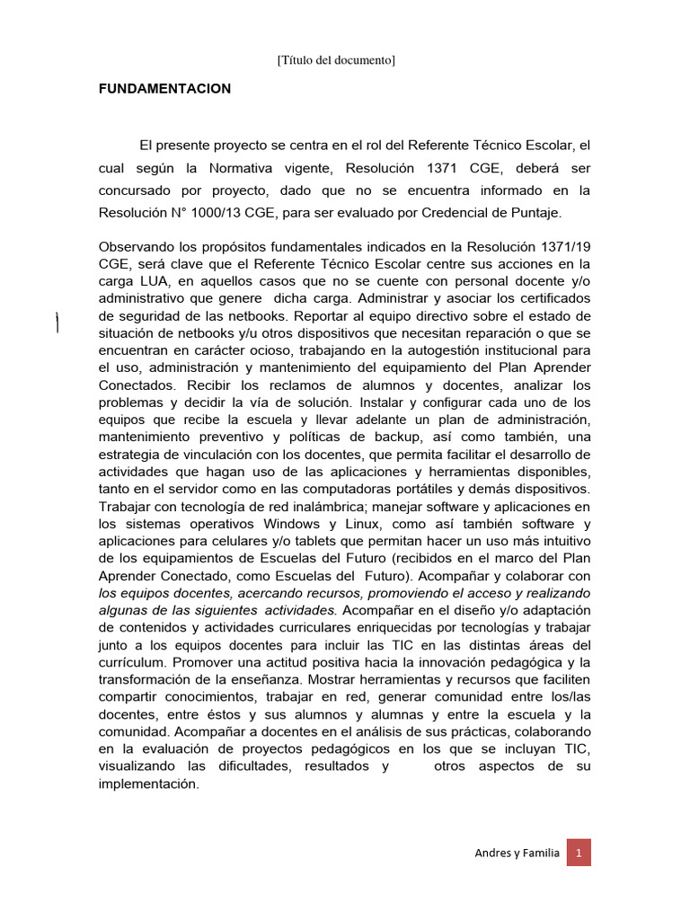 Proyecto RTE | PDF | Enseñando | Evaluación
