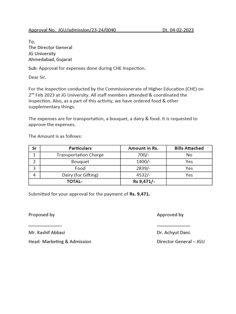 40-CHE Inspection Approval | PDF