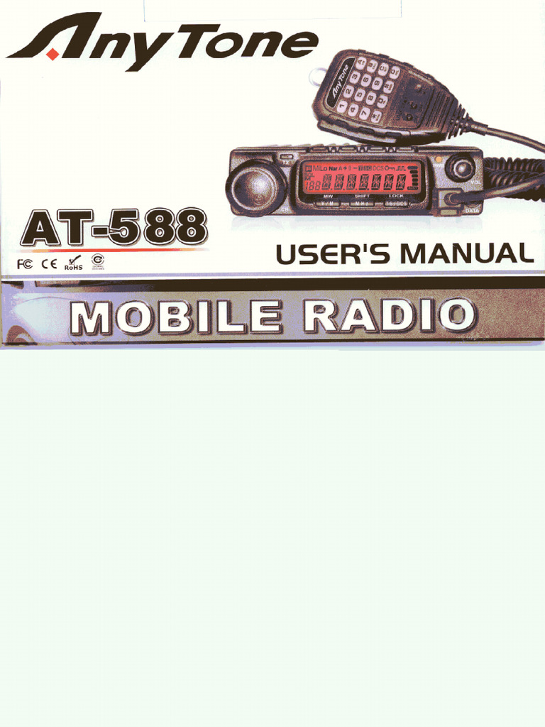 AnyTone At-588 User Manual | PDF
