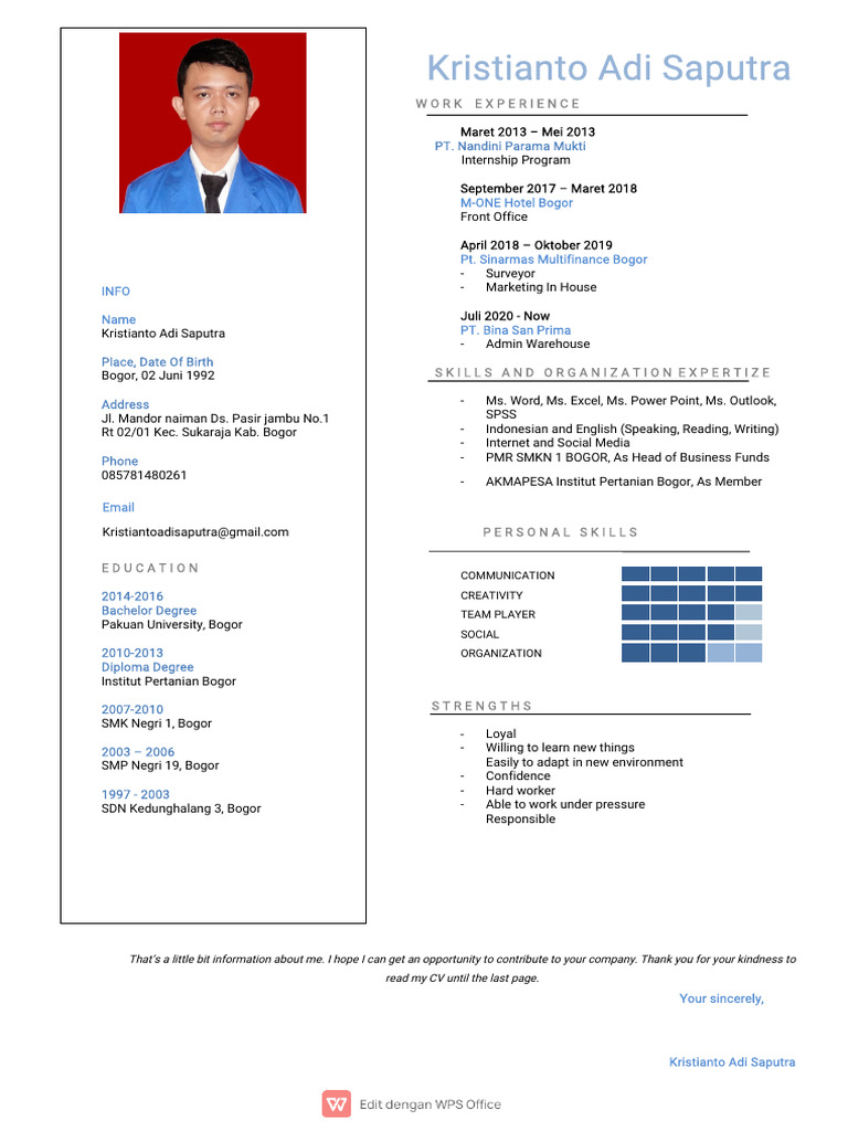 CV Kristianto | PDF