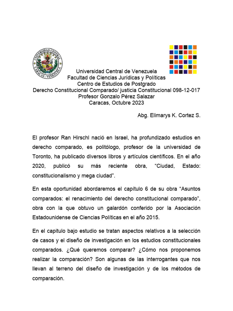Diseño de Investigación en Derecho Comparado | PDF | Ciencias Políticas ...